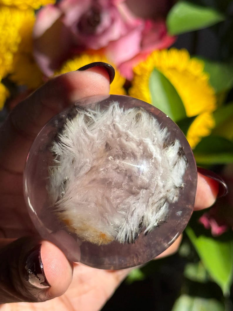 Rare Feather Fluorite Sphere, Purple Fluorite With Mica, RARE Collector ...