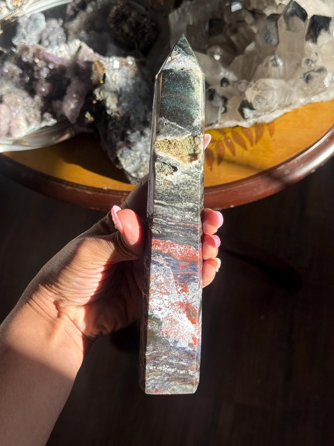 Ocean Jasper Tower, Druzy Ocean Jasper, Sea Jasper - Etsy