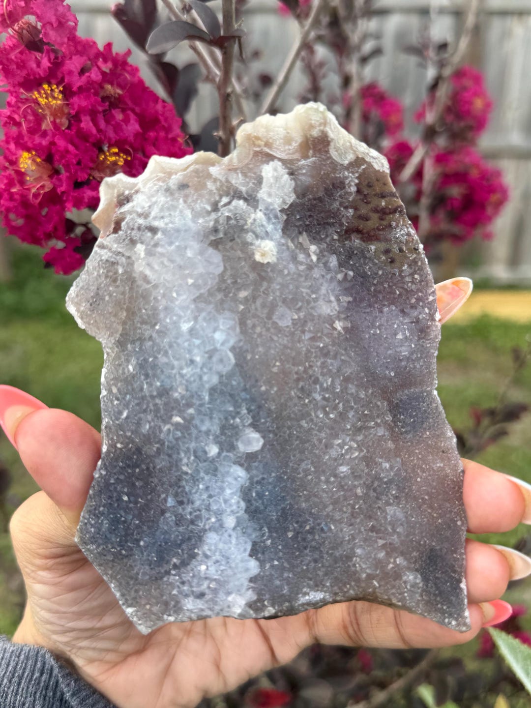 Small Zeolight With Stand, Colorful Amethyst Specimen, Crystal Gifts ...