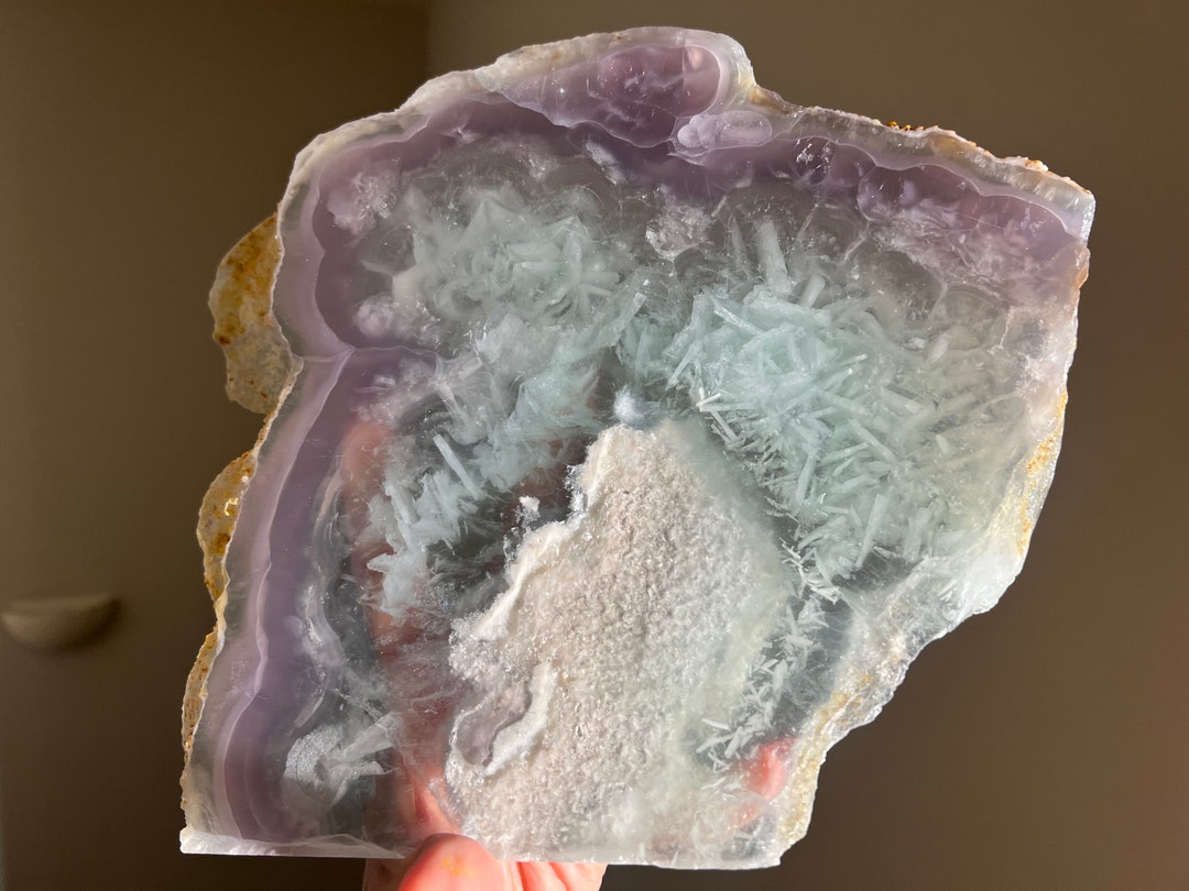XL Yttrium Fluorite Slab, Unicorn Fluorite, Lavender Fluorite, Purple ...