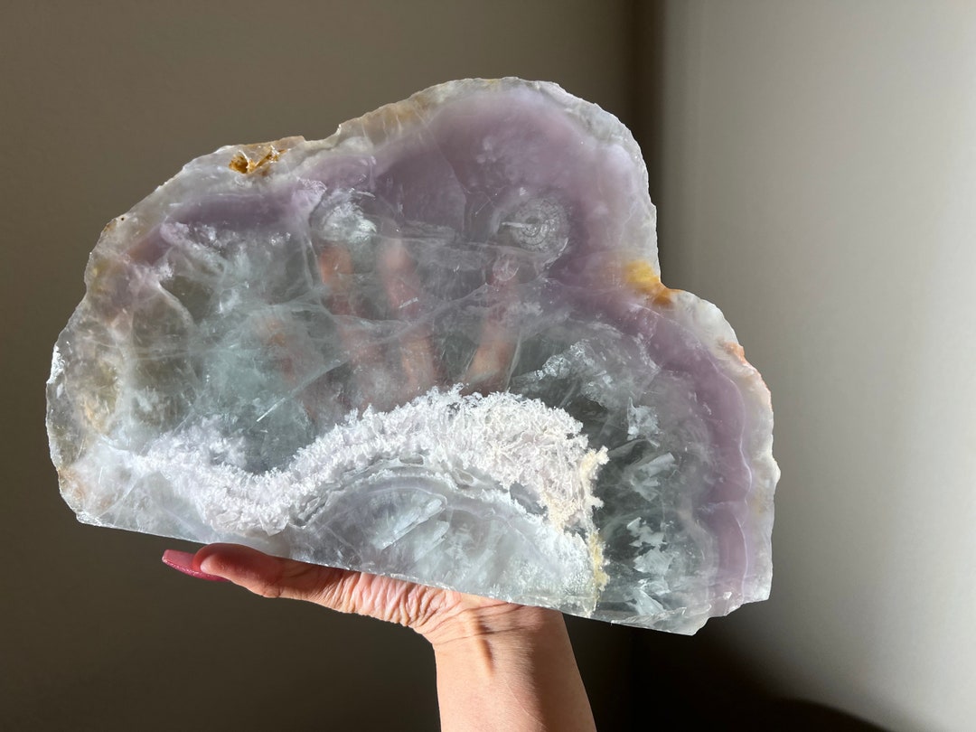 XL Yttrium Fluorite Slab, Unicorn Fluorite, Lavender Purple Fluorite ...