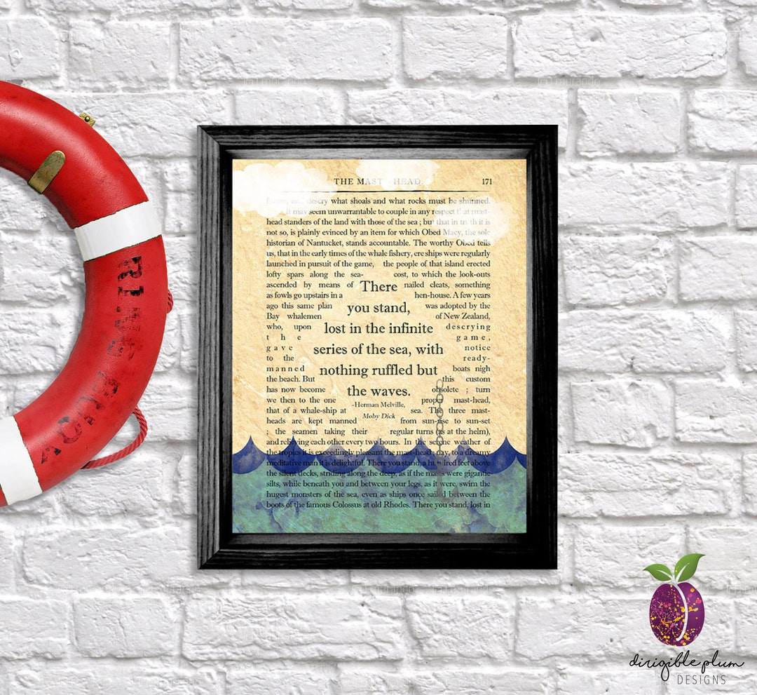Moby Dick ~ Herman Melville ~ Quote ~ Book ~ Typography ~ 8x10 ~5x7 - Etsy
