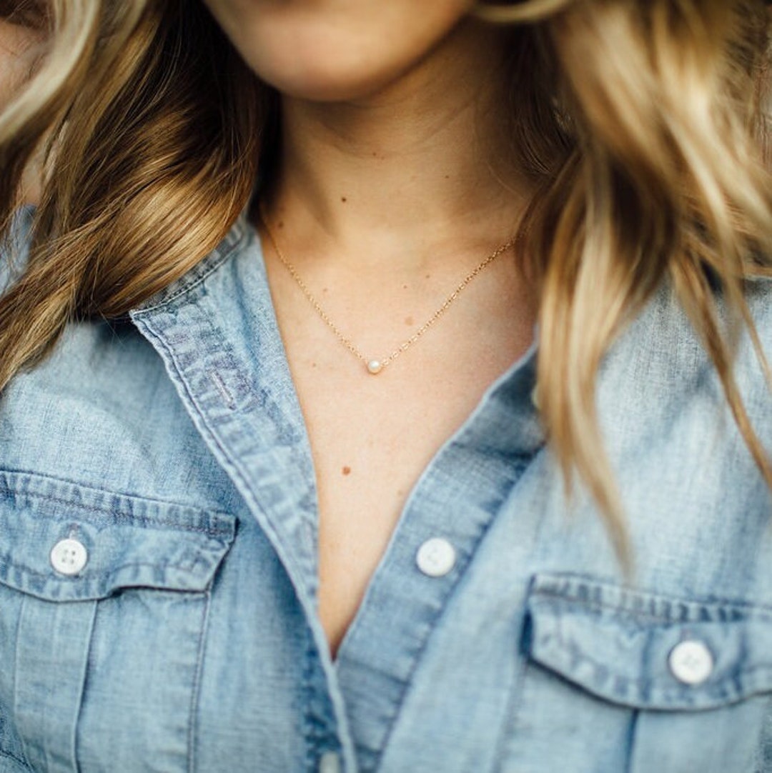 Malaya Pearl Necklace | Pearl Pendant | Gold-filled Necklace ...
