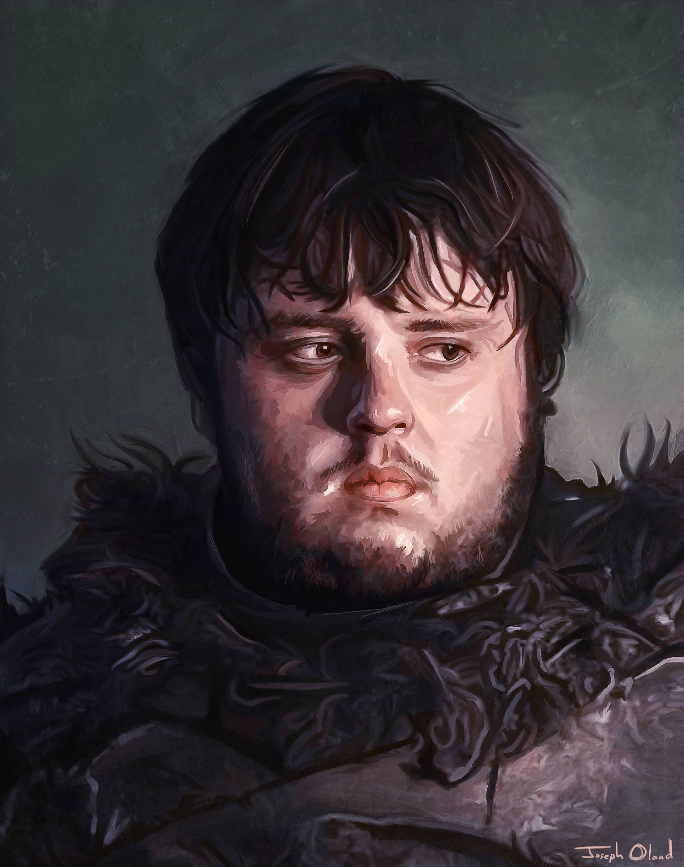 Painting Illustration Portrait of Samwell Tarly From Game of - Etsy