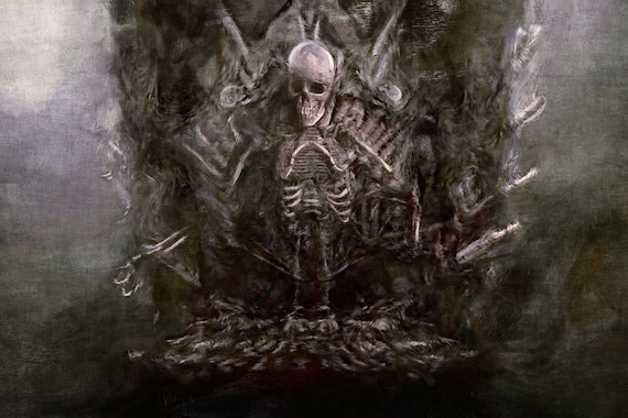 Painting Illustration of Epic Organ of Skull Skeleton and - Etsy