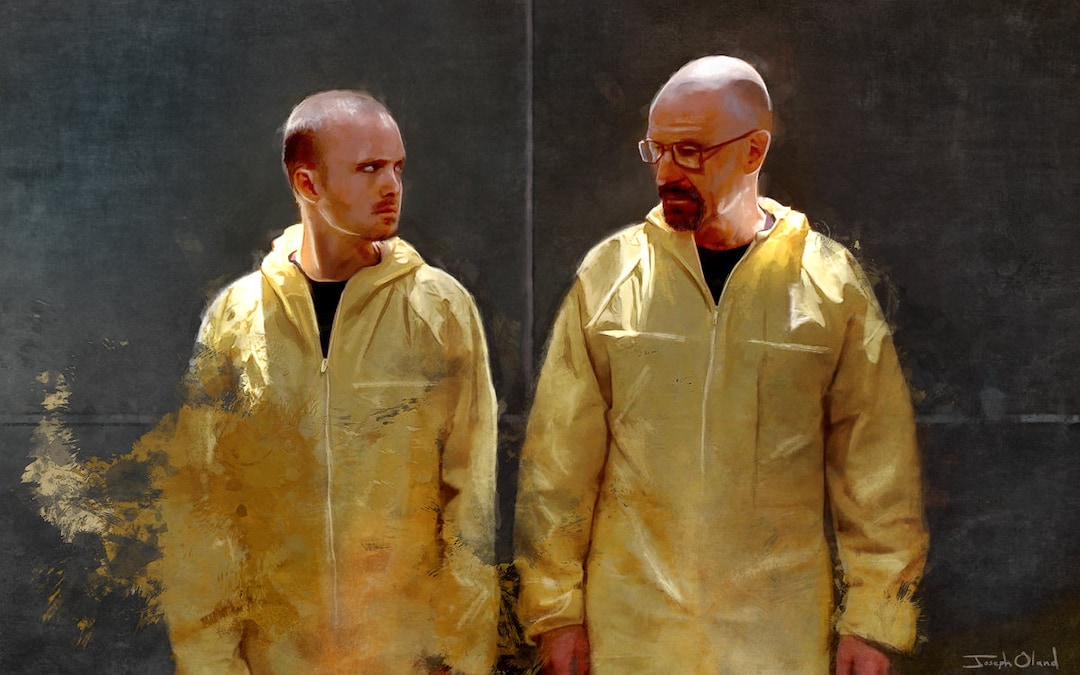 Illustrating Painting of Jesse Pinkman and Walter White From Breaking ...