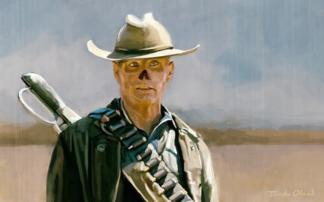 Painting Illustration of the Ghoul in A Western Style Showdown ...