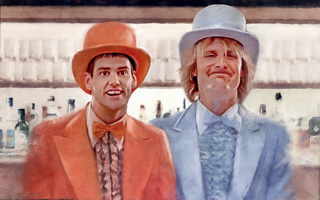 Painting Illustration of Harry and Lloyd (jim Carrey and Jeff Daniels ...