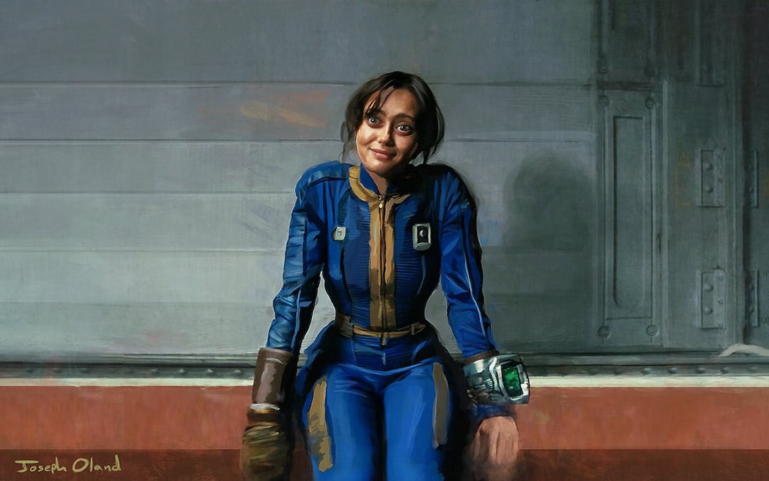 Painting Illustration of Vault Dweller Lucy in Her Vault-tec Jumpsuit ...