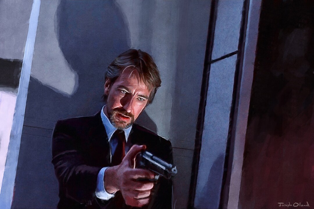 Painting Illustration of Hans Gruber From the Hit Action Christmas ...