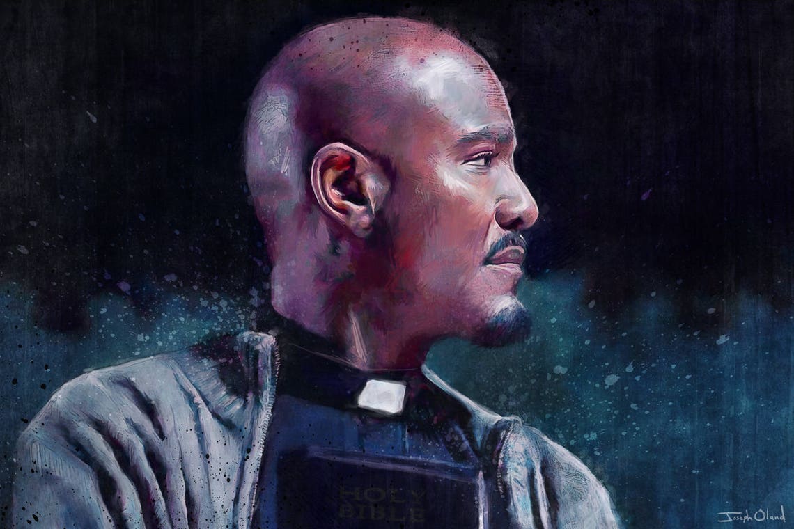 The Walking Dead Print Illustration Of The Preacher Father | Etsy