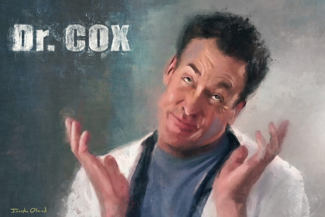 Painting Illustration of Doctor Cox From the Television Series Scrubs ...