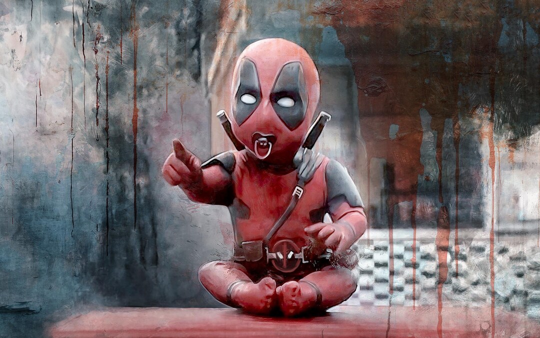 Painting Illustration of Baby Deadpool From Deadpool and Wolverine - Etsy