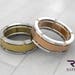 Original 14 K Gold Triple Band Wedding Ring With Screw Design Two Tone ...