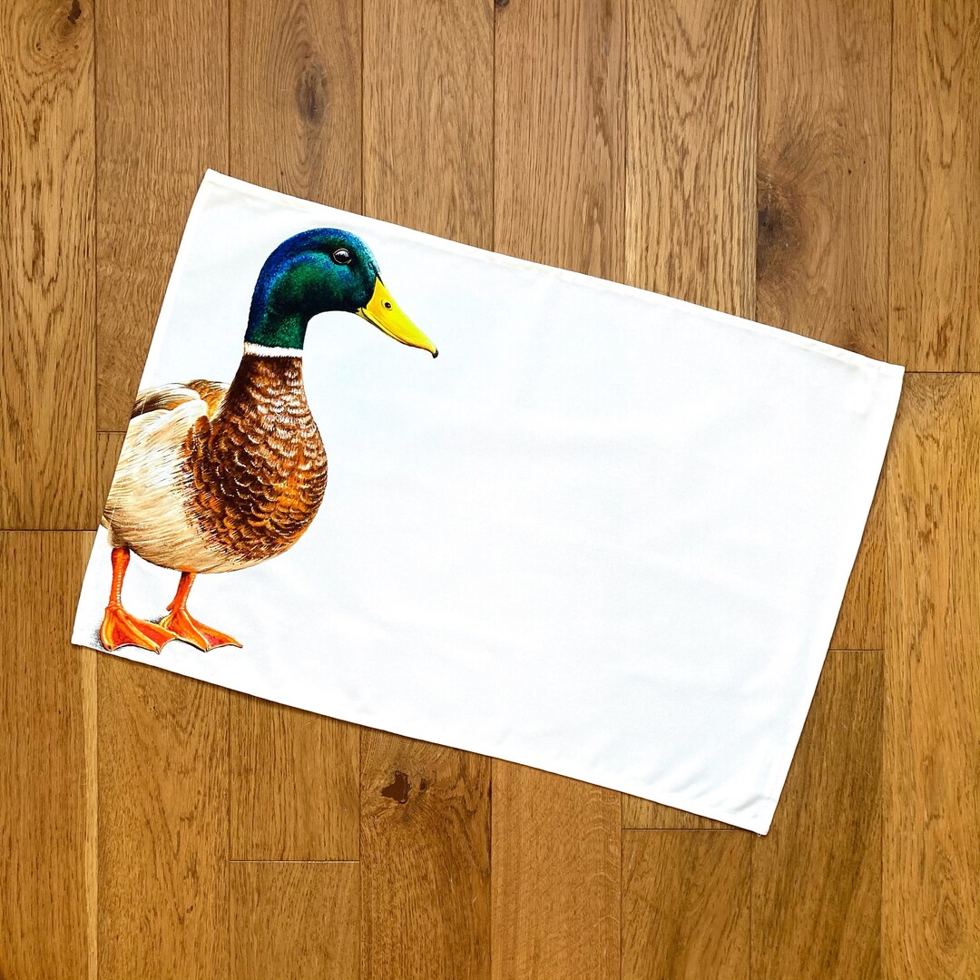Duck Tea Towel | Wildlife Tea Towel | Mallard Tea Towel | Kitchen ...