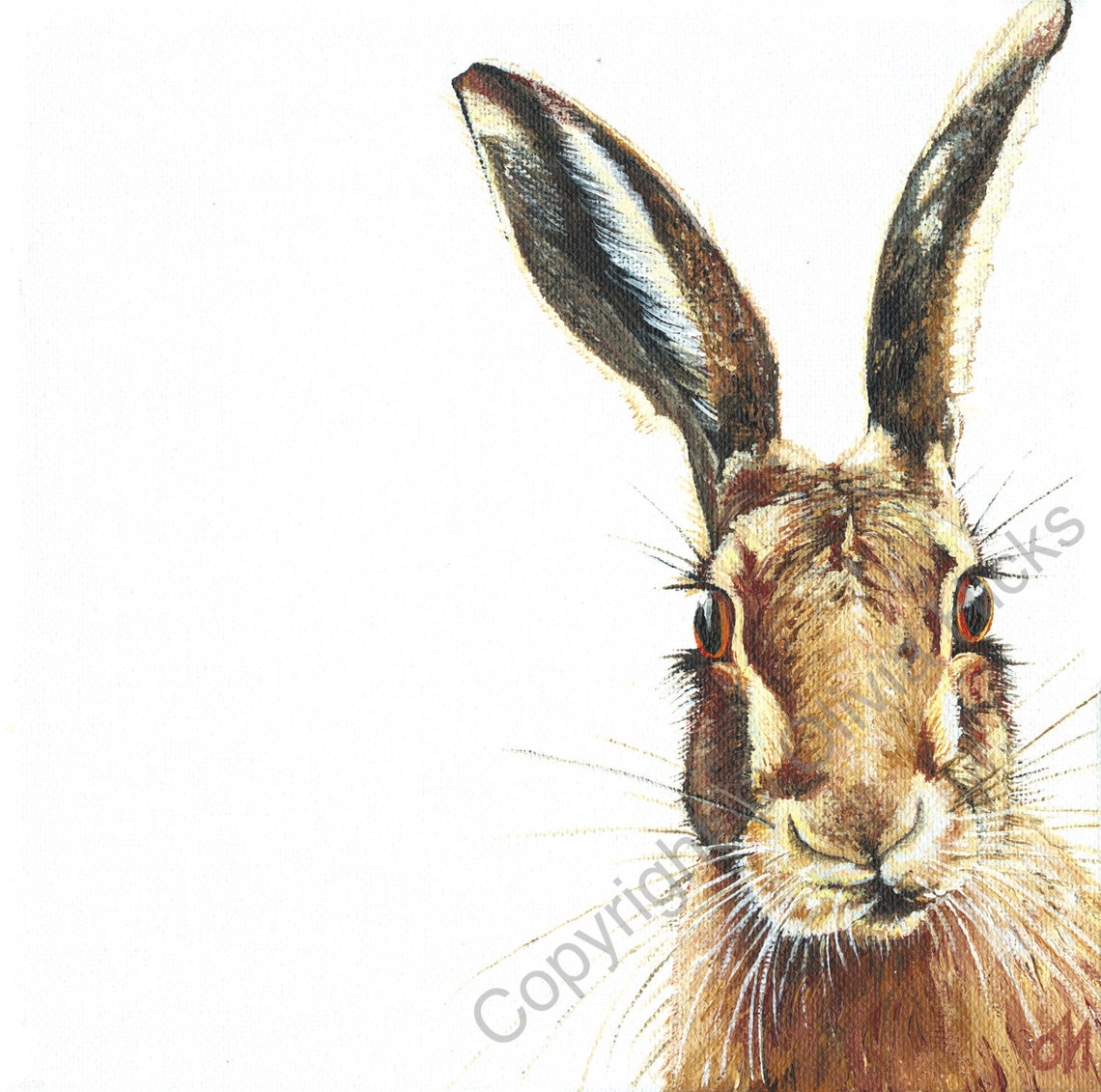 Hare - Limited Edition Giclée Canvas Print - Hare Art - Hare Painting ...