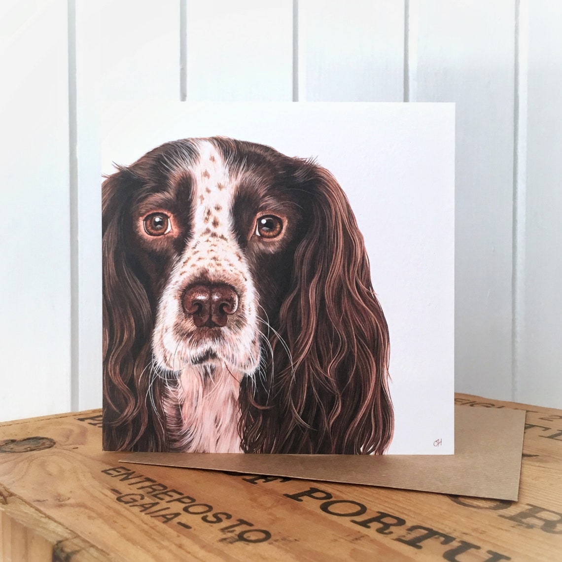 Springer Spaniel Greetings Card - Spaniel Card - Spaniel Art - Dog Card ...