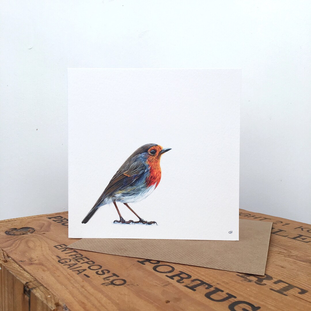 Robin Greetings Card - Robin Card - Art Card - Bird Card - Robin Art ...