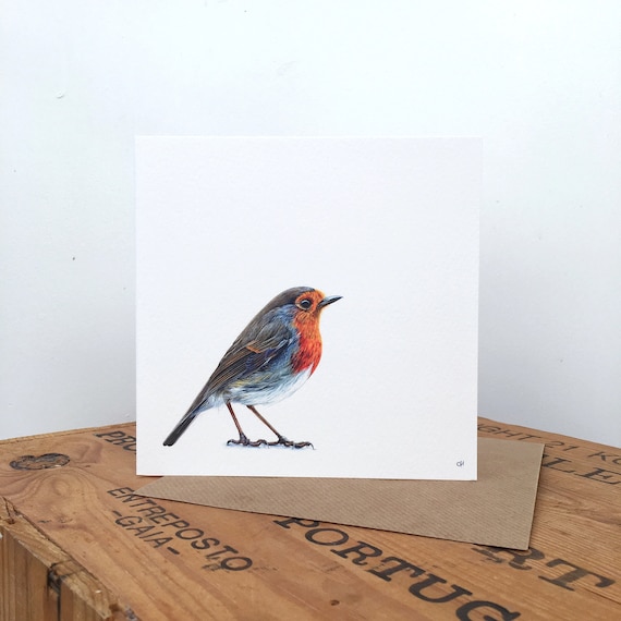 Robin Greetings Card Robin Card Art Card Bird Card | Etsy