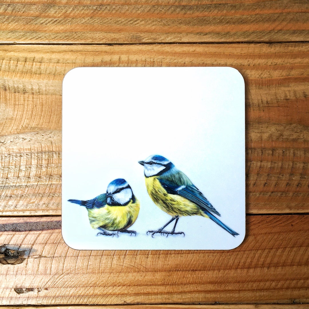 Blue Tits Coaster | Garden Birds Coaster | Songbird Coaster | Bird ...