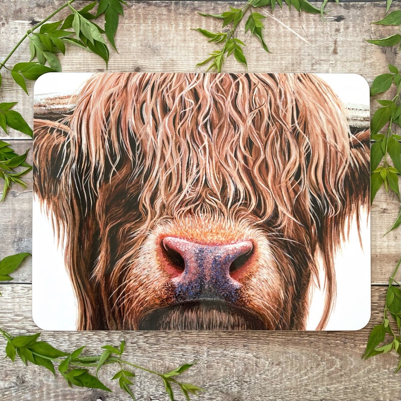 Highland Cow Tablemat - Large | Cow Placemat | Highland Cow Tableware ...