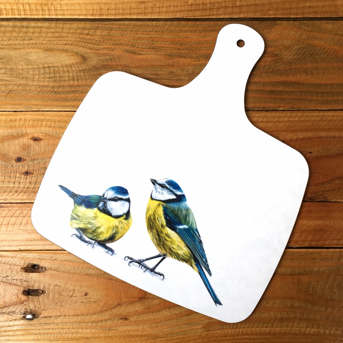 Blue Tits Chopping Board | Garden Birds Chopping Board | Bird Cutting ...