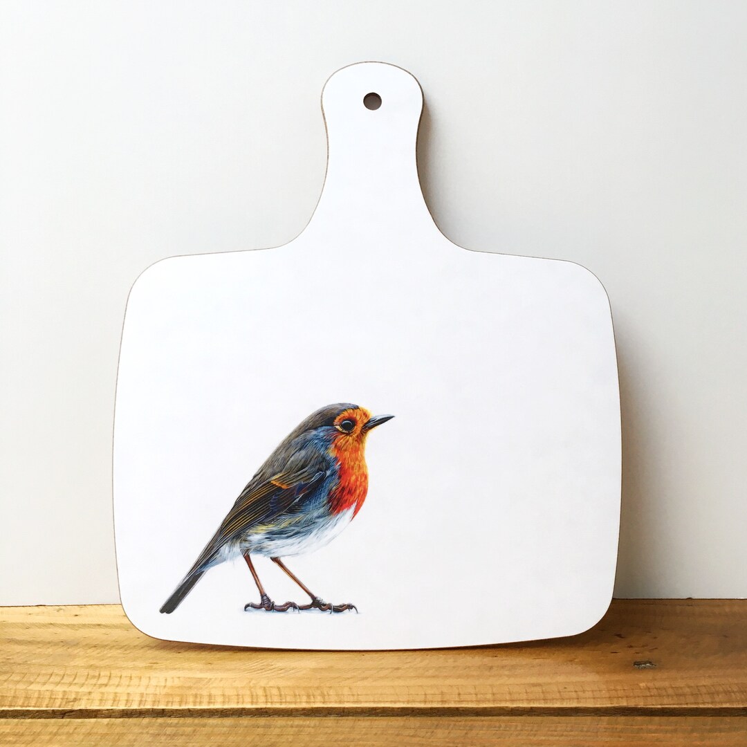 Robin Chopping Board Garden Birds Chopping Board Bird Cutting Board ...