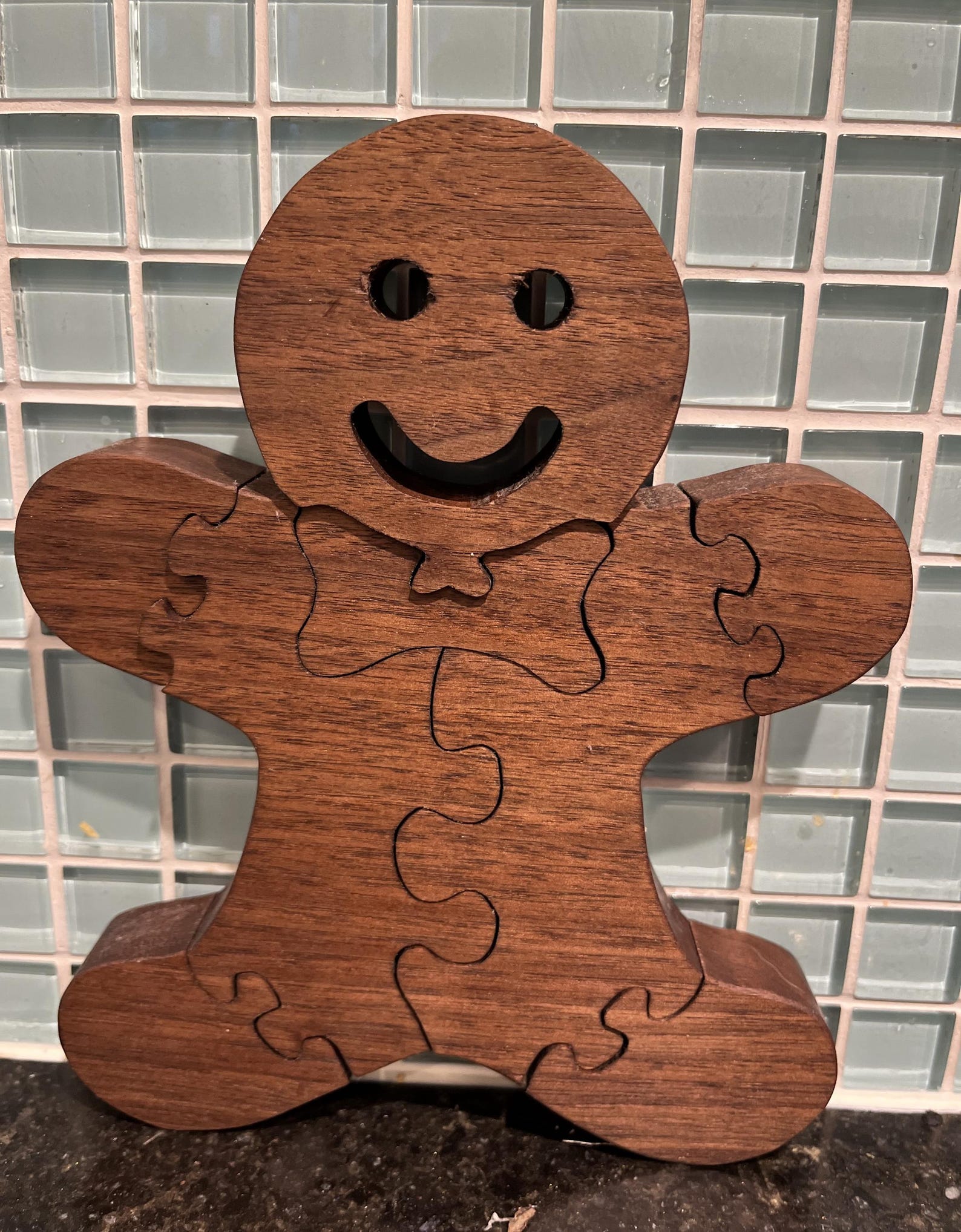 Walnut Gingerbread Man Standing Puzzle - Etsy