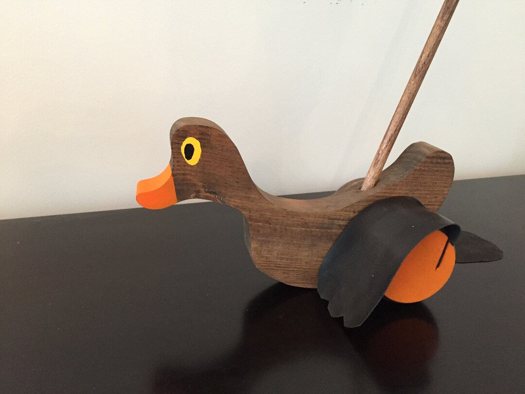 Wooden Duck Push Toy - Etsy