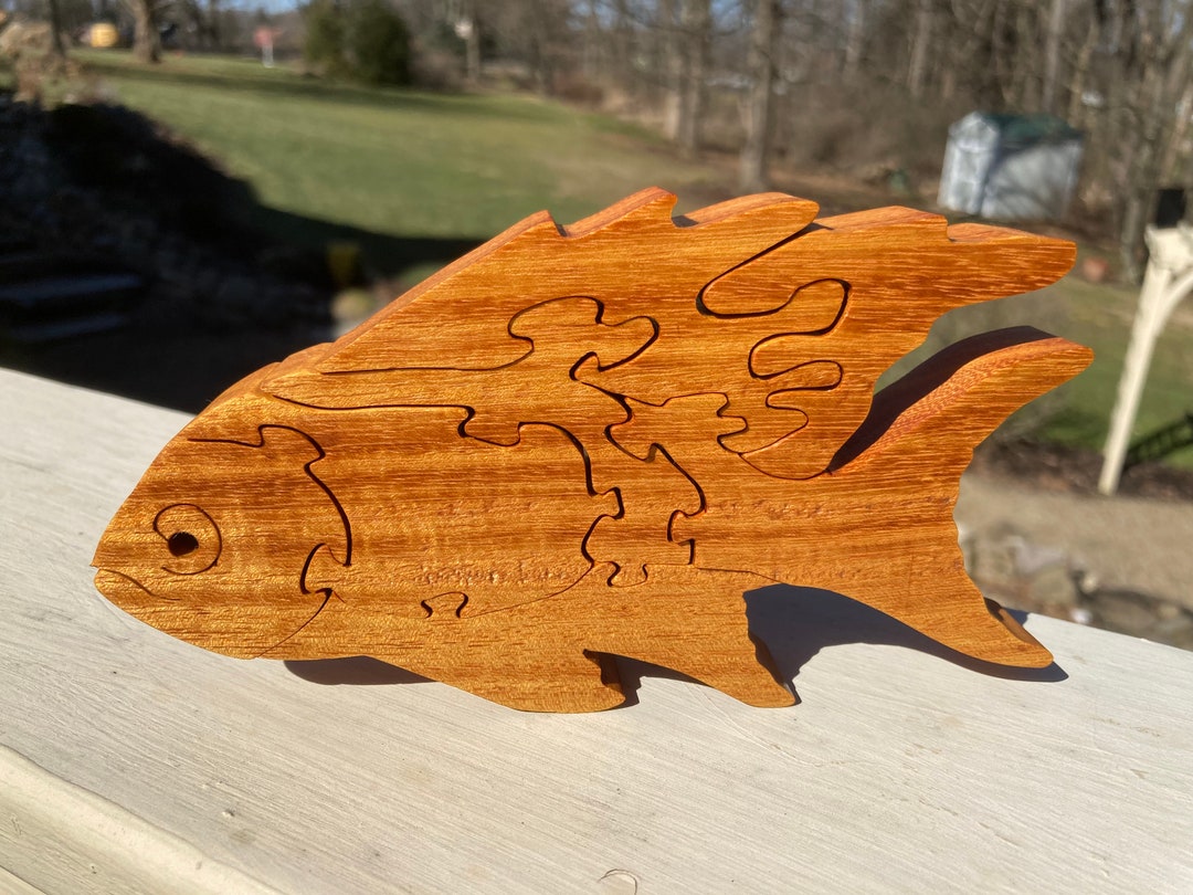 Wooden Fish Puzzle - Etsy