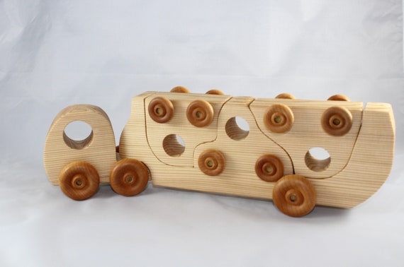 Wooden Puzzle Truck | Etsy