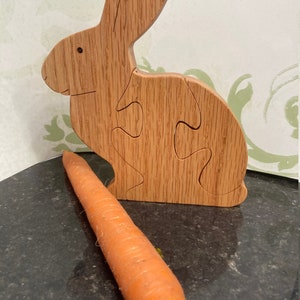 Wooden Rabbit Puzzle - Etsy