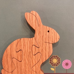 Wooden Rabbit Puzzle - Etsy