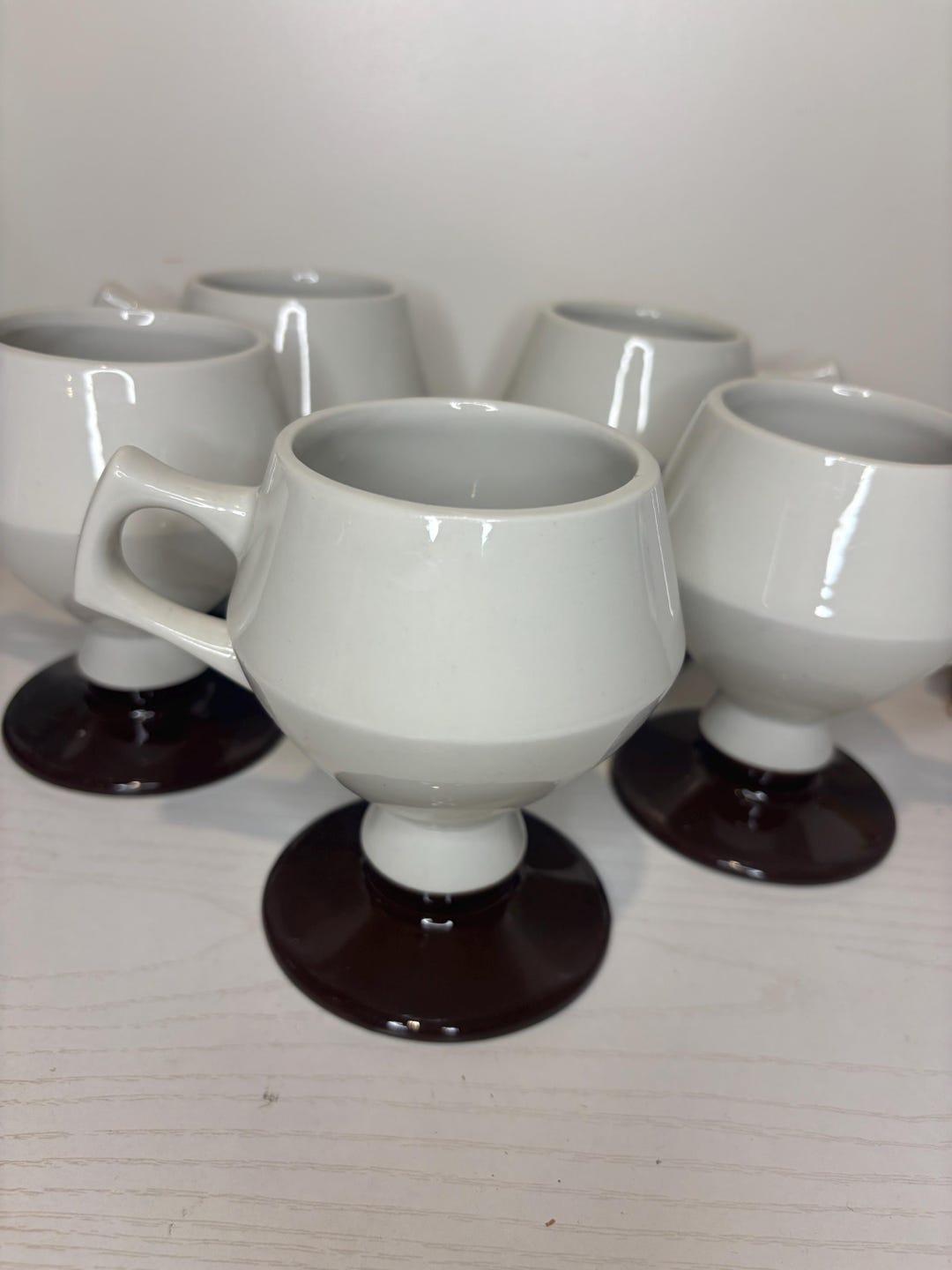 Pedestal Coffee Mugs HALL Set of 5 - Etsy