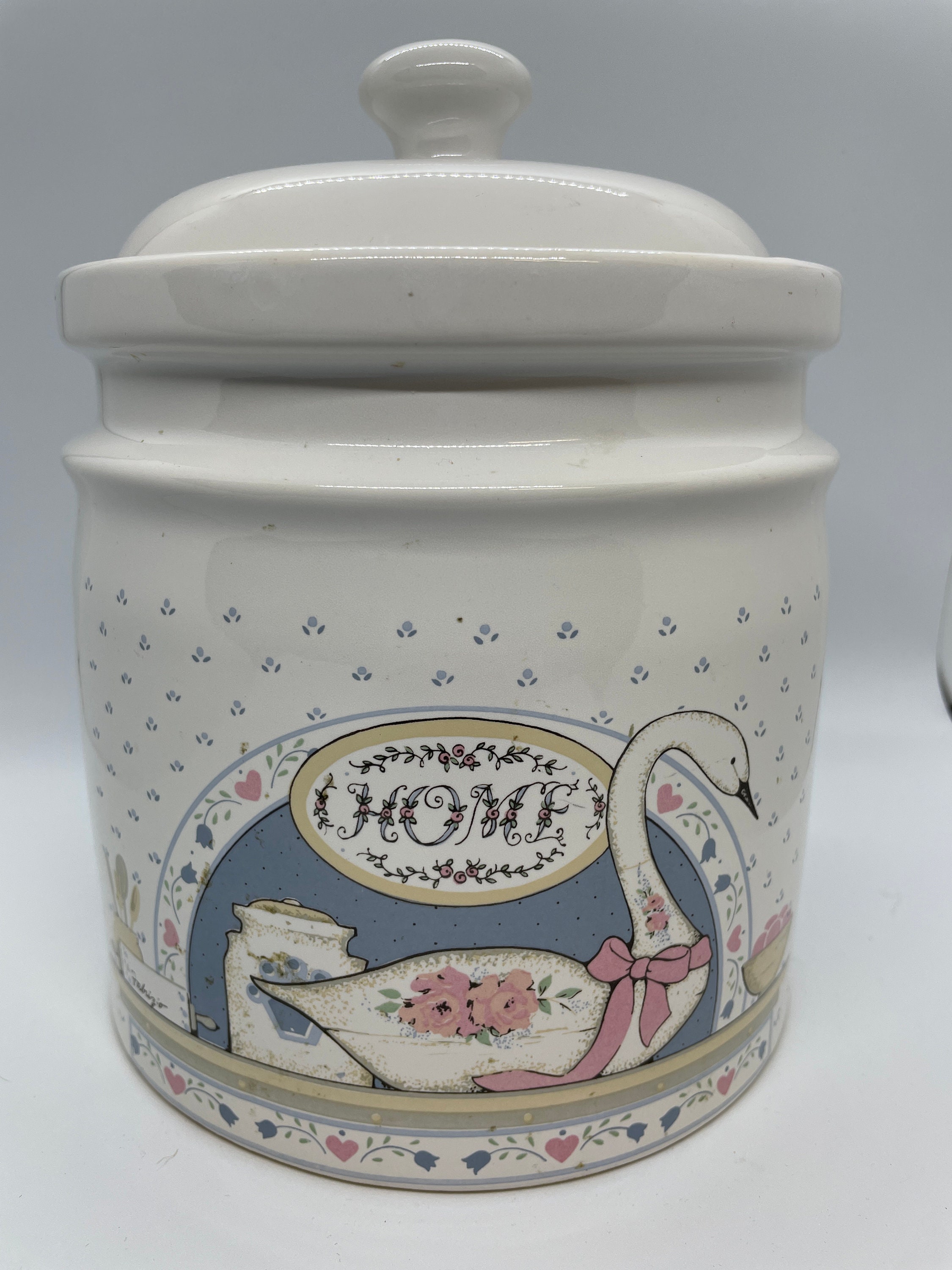 1980s Ceramic Goose Jar With Lid - Etsy