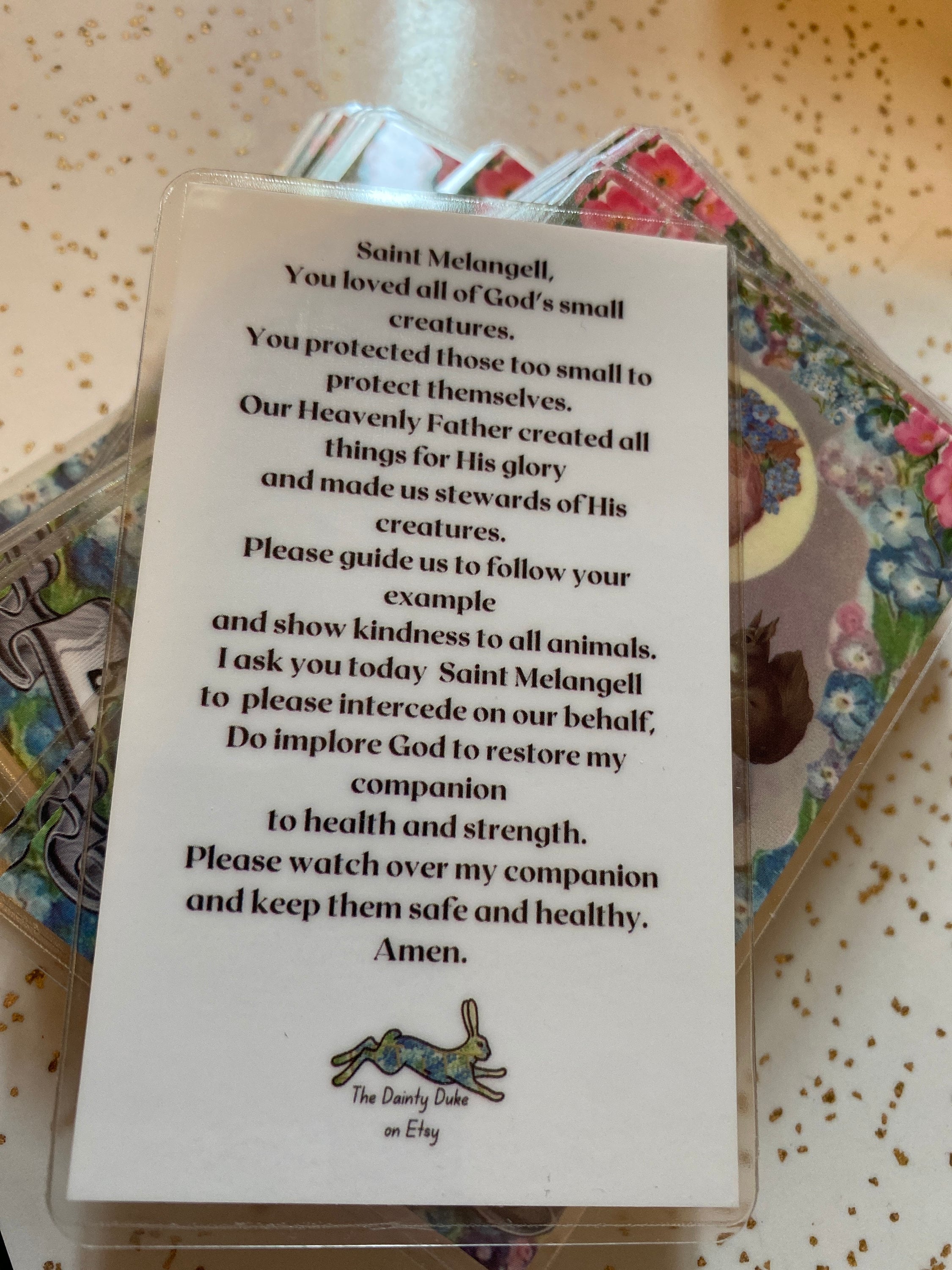 Saint Melangell With Prayer for Animal Companions - Etsy