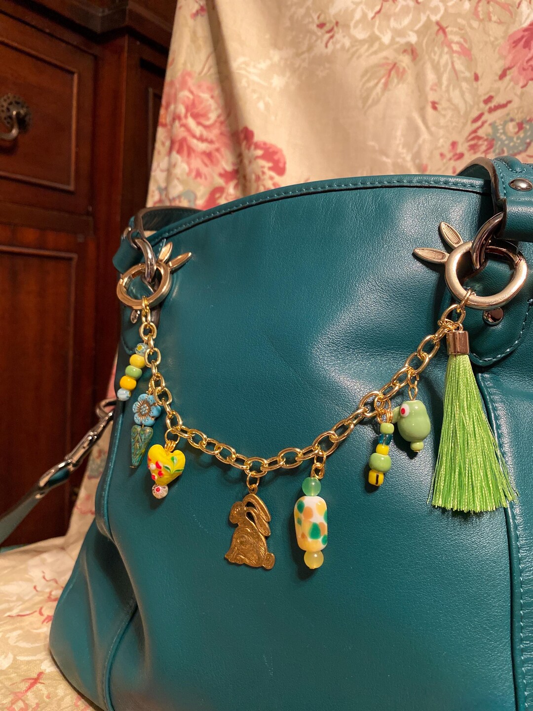 Bunny Charm Chain in Gold Tone for Handbags and Purses in Shades of ...