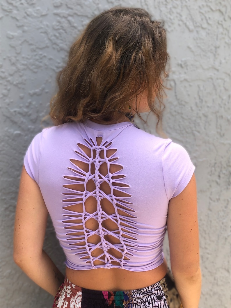 Calypso Crop Top // Hand Braided Cotton Top - Etsy