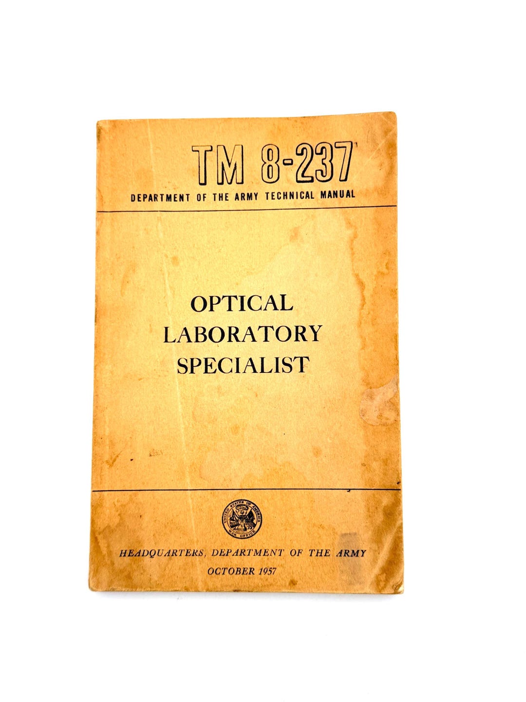 1957 Army Technical Manual Optical Laboratory Specialist TM 8-237 - Etsy