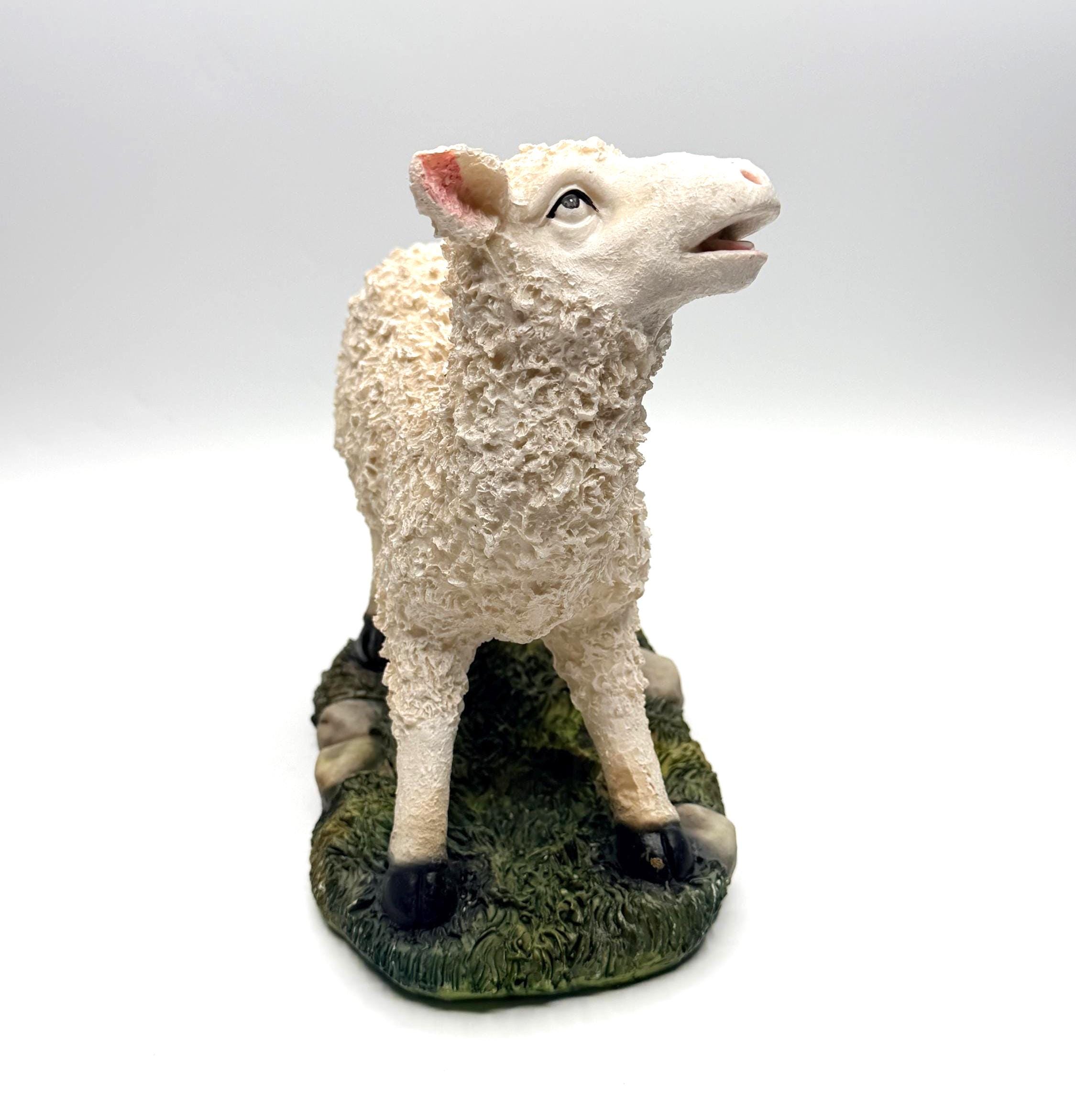 Sheep Figurine Farmhouse Lamb Decor Resin Cottagecore Shelf Display - Etsy