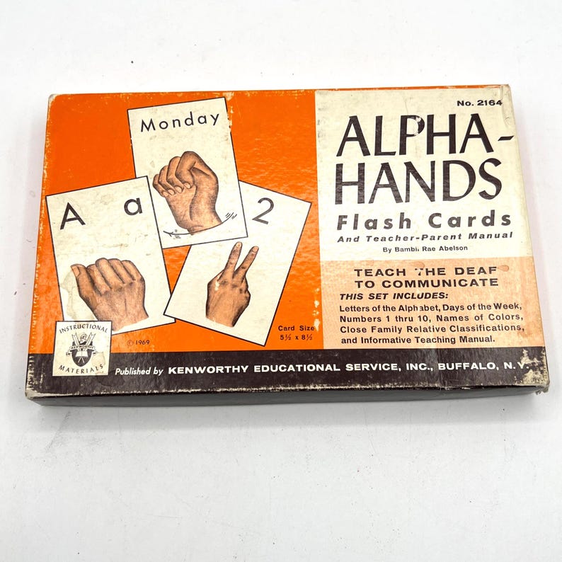 Vintage 1969 Alpha-hands Flash Cards for Teaching the Deaf - Etsy