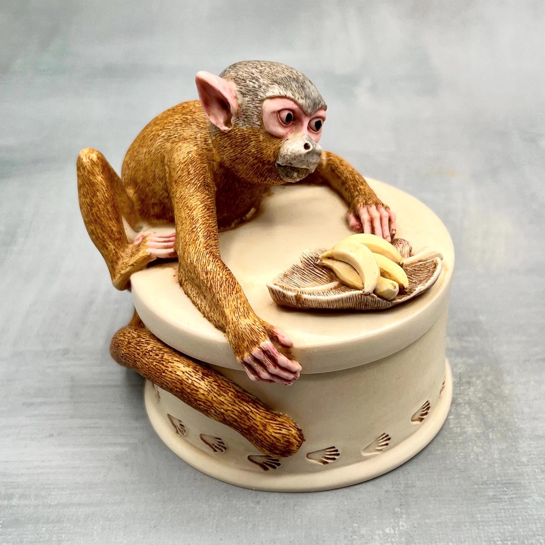 Monkey Figurine Trinket Box by Harmony Kingdoms Called Koko's Treat ...