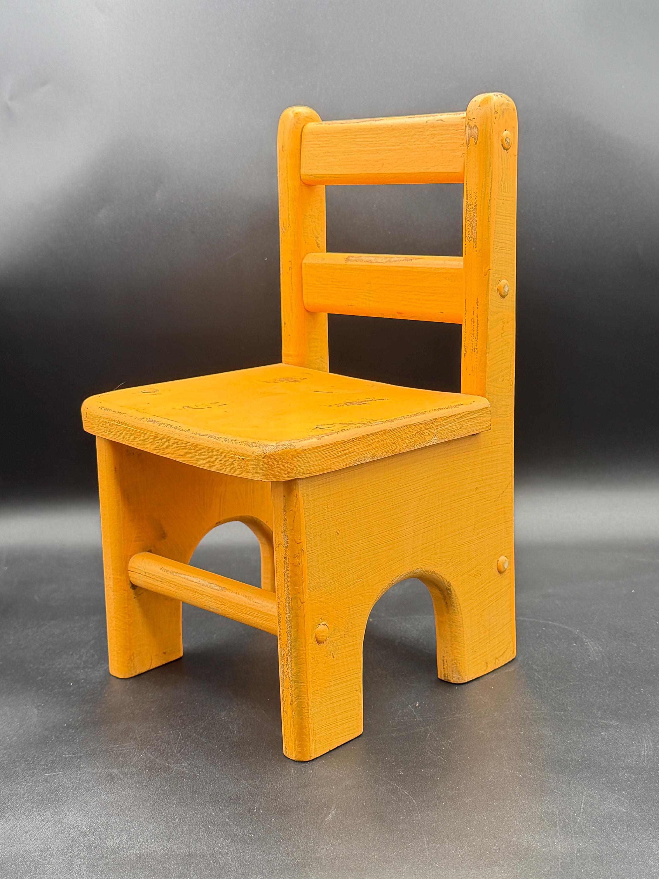 Small Wood Chair Handmade 13 Inches Tall for Large Dolls or Home Decor ...
