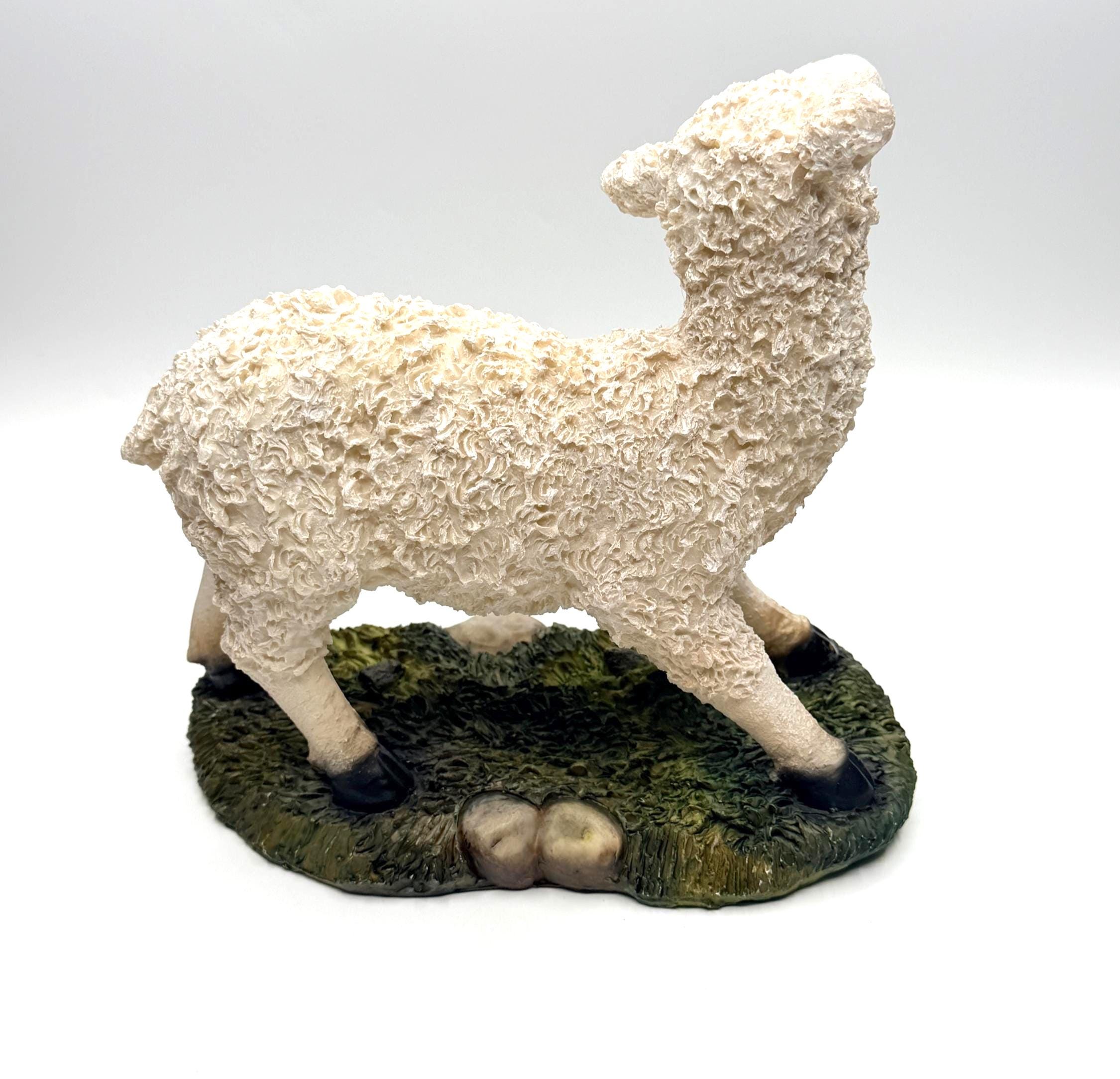Sheep Figurine Farmhouse Lamb Decor Resin Cottagecore Shelf Display - Etsy