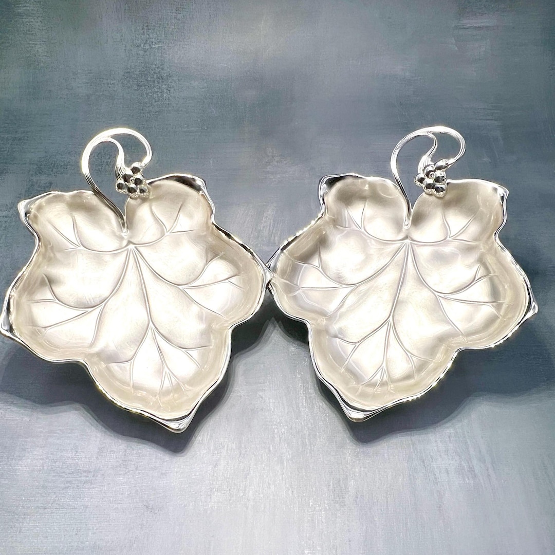 1960’s WMF Ikora Silver-plated Leaf Footed Trays - Elegant German Brass ...