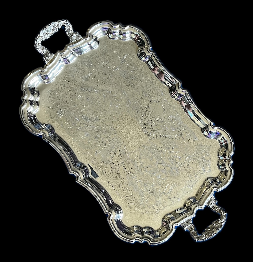 Interesting Silver Tray With Handles Photos