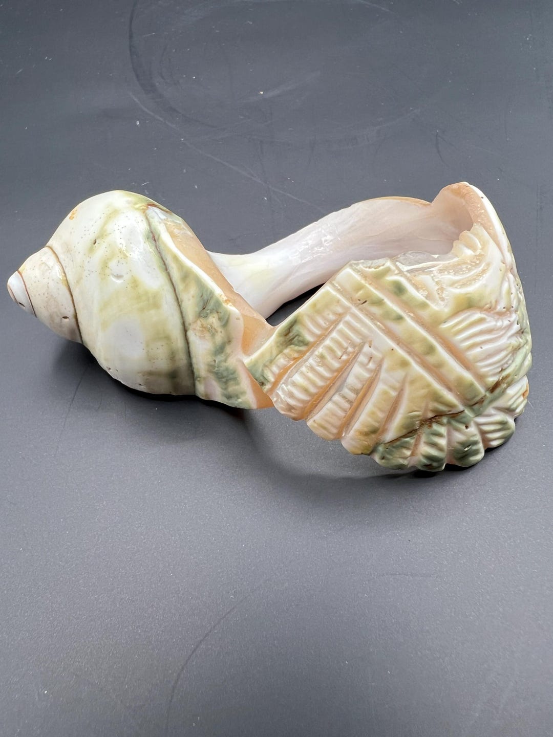 Vintage Hand-carved Conch Shell Napkin Ring – Native American Chief ...