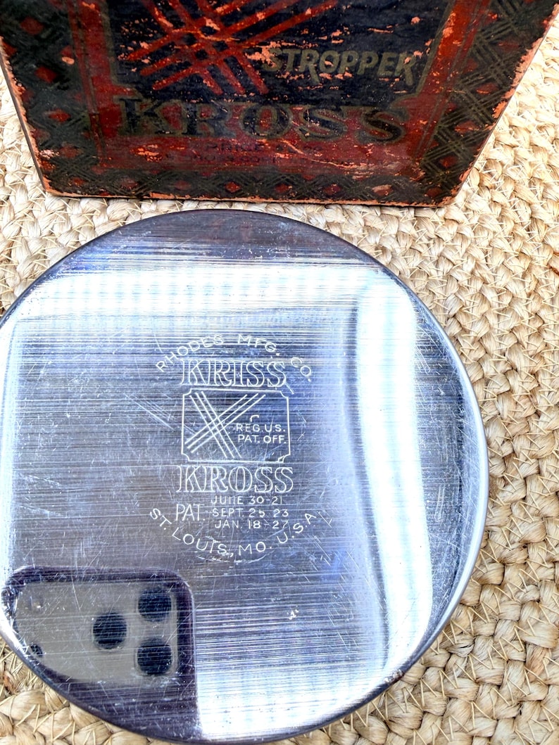 Vintage Kriss Kross Razor Blade Sharpener Metal Stropper Barber Tool ...