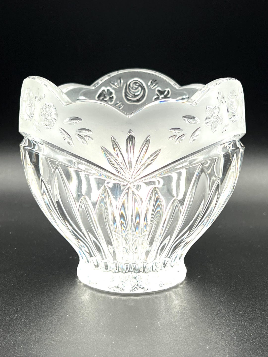 Oneida Crystal Petal Potpourri Candy Dish From Germany - Fall Hostess ...