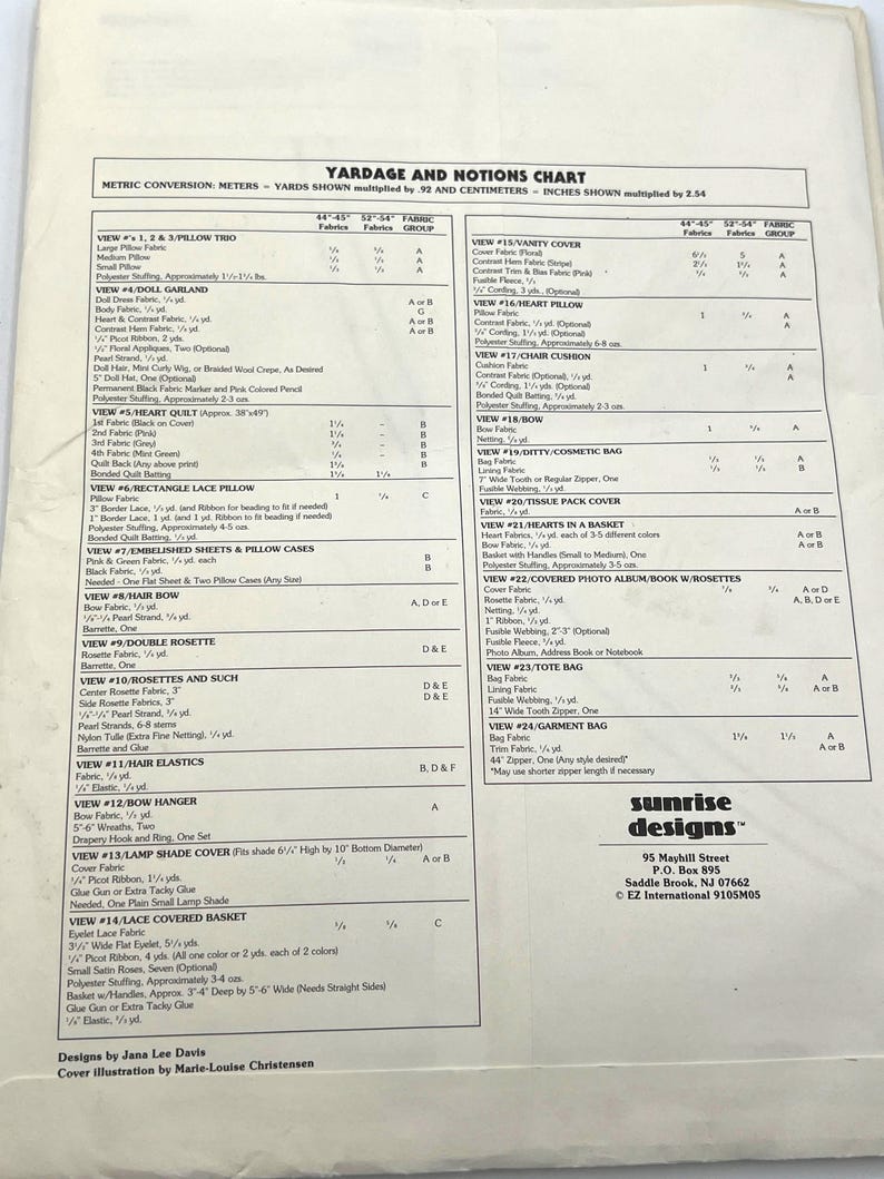Vintage Sewing Patterns Sunrise Designs: Set of 4 - Etsy